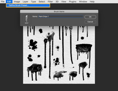 Dripping Paint Brush Photoshop